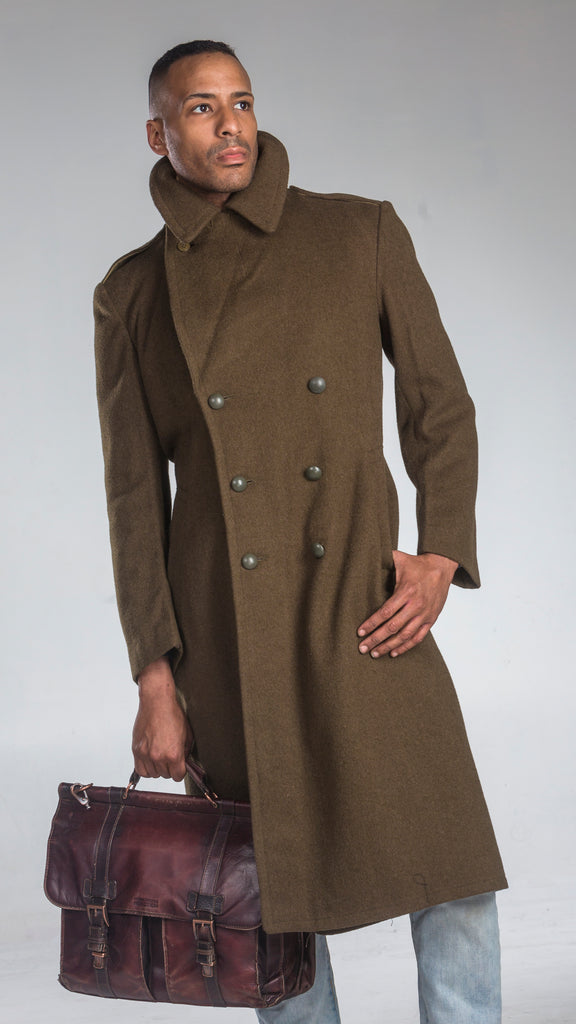 WWII Style Brown M47 French Army Wool Overcoat - Vintage Charm – Top ...